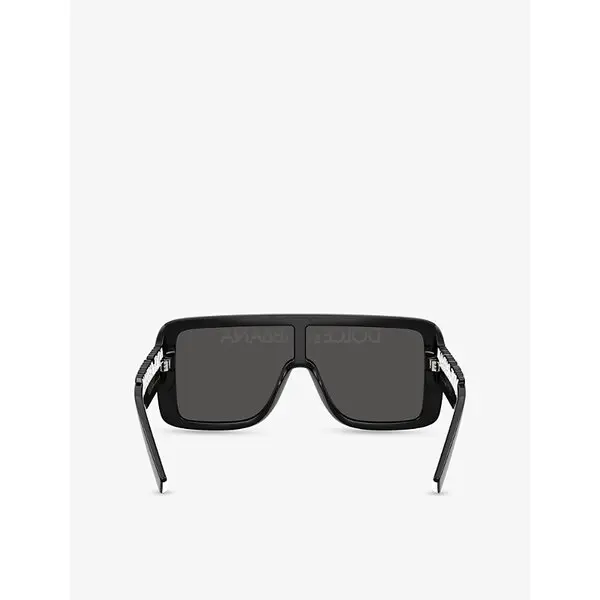 Dolce & Gabbana Rectangular-frame Acetate Sunglasses - Black
