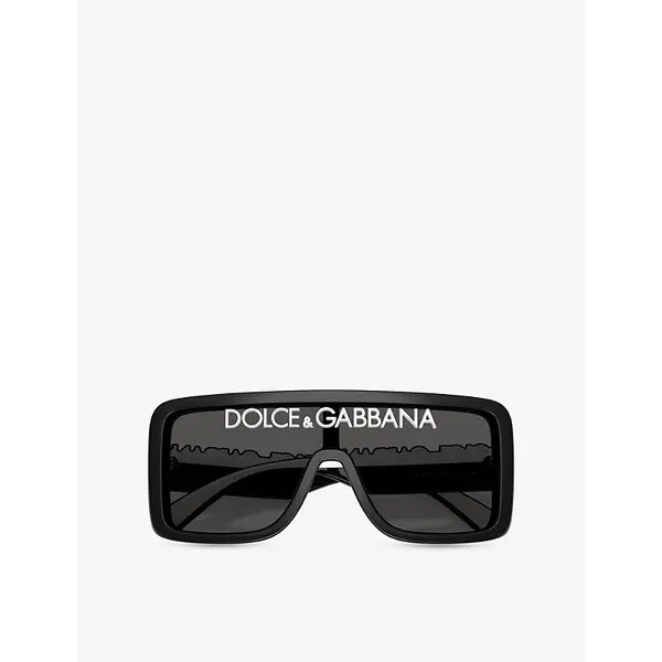 Dolce & Gabbana Rectangular-frame Acetate Sunglasses - Black