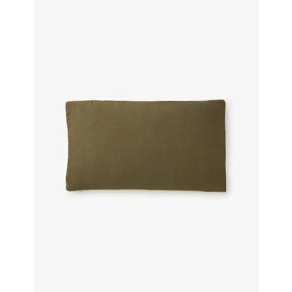 BOSS Clayton Logo-embroidered Linen Cushion Cover 55cm X 31cm
