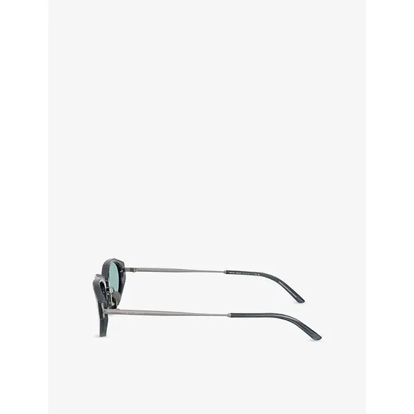 Giorgio Armani Oval-frame Sunglasses - Grey