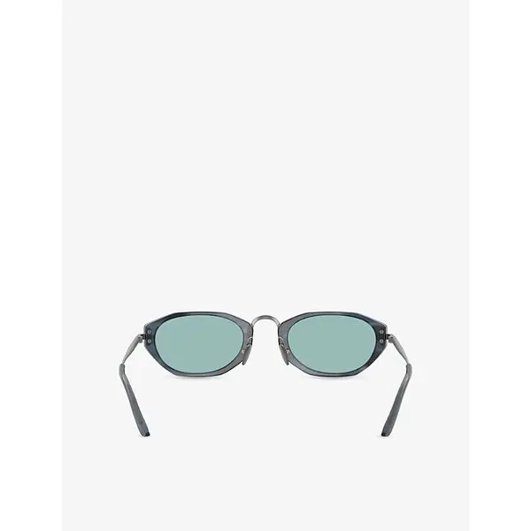 Giorgio Armani Oval-frame Sunglasses - Grey