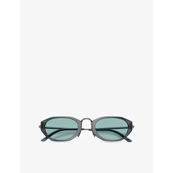 Giorgio Armani Oval-frame Sunglasses - Grey