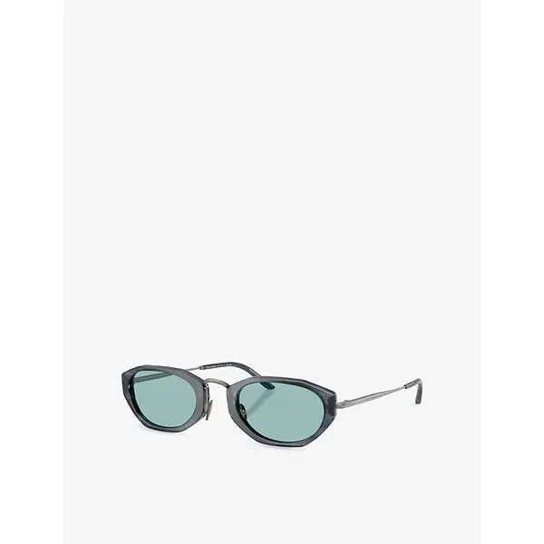 Giorgio Armani Oval-frame Sunglasses - Grey