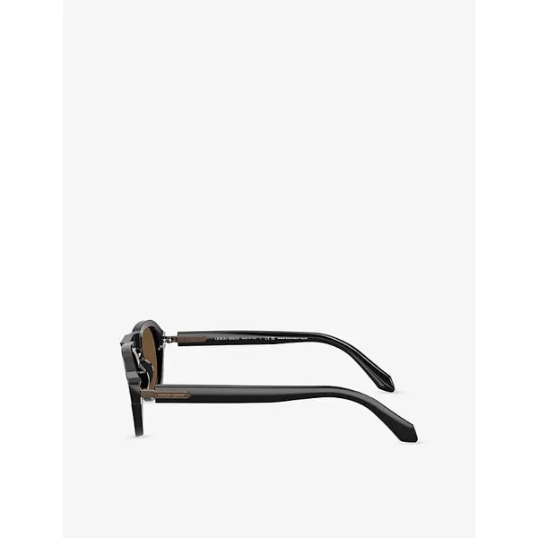 Giorgio Armani Ar8244 Pillow-frame Sunglasses - Black