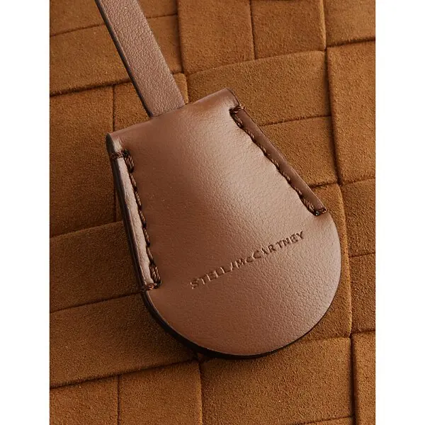 Stella McCartney Ryder Woven Faux-suede Shoulder Bag - Brandy