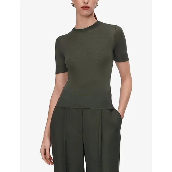 JOSEPH Cashair Round-neck Cashmere Top