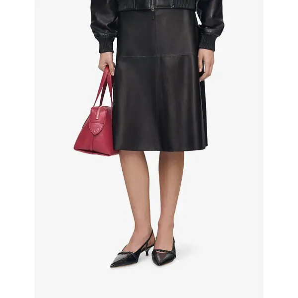 JOSEPH Anisa Leather Courts - Black