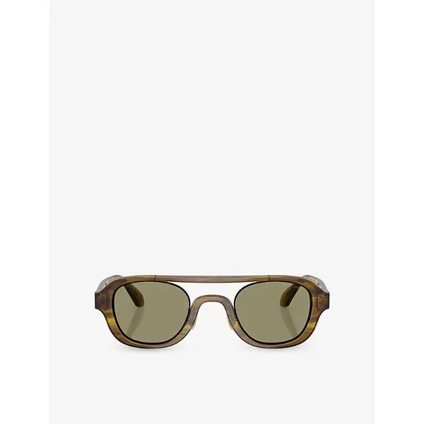 Giorgio Armani Irregular-frame Sunglasses - Brown
