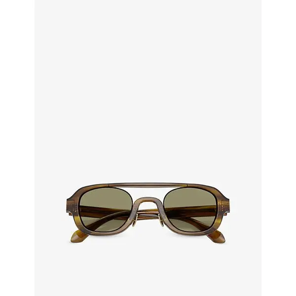Giorgio Armani Irregular-frame Sunglasses - Brown