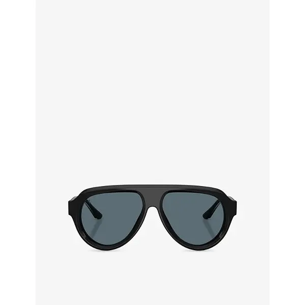 FERRARI Aviator-frame Acetate Sunglasses - Black
