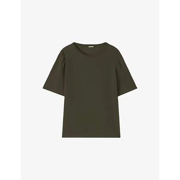 JOSEPH Rubin Short-sleeved Silk Top - Palm Leaf
