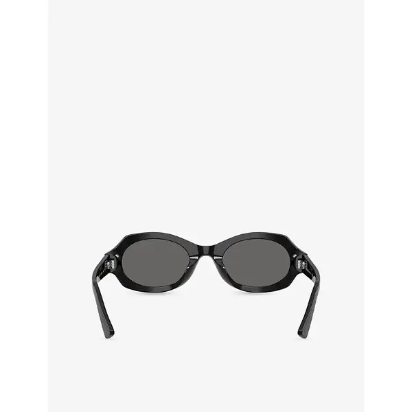 Giorgio Armani Oval-frame Ar8245hu Sunglasses - Black
