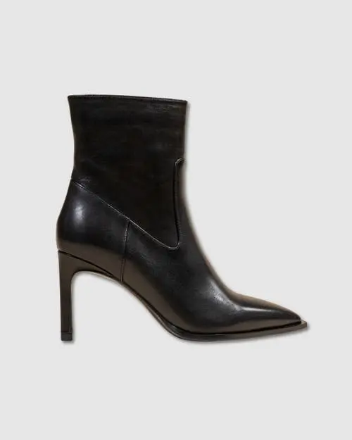 MI/MAI Georgia Pointed Toe Low Boots - Black