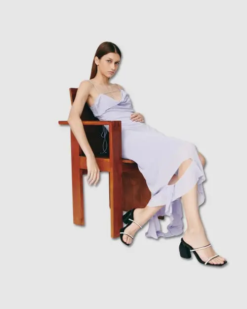 MI/MAI Tilda Crystal High Mule Sandal