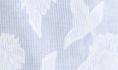 NIC+ZOE Sky Stripe Jacquard Popover Top