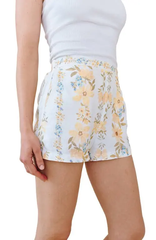 Bella Dahl Catalina Floral Linen Blend Shorts