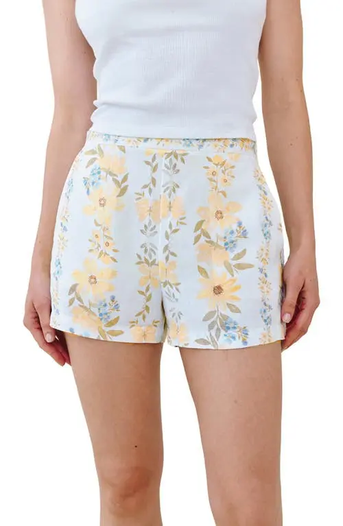 Bella Dahl Catalina Floral Linen Blend Shorts