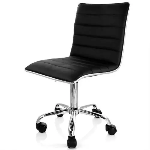ELAMA 2 Piece Adjustable Faux Leather Rolling Office Chair