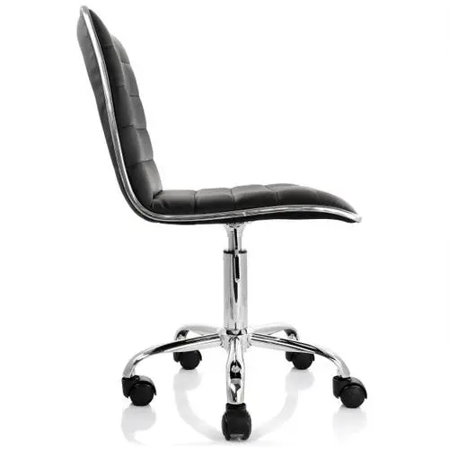 ELAMA 2 Piece Adjustable Faux Leather Rolling Office Chair