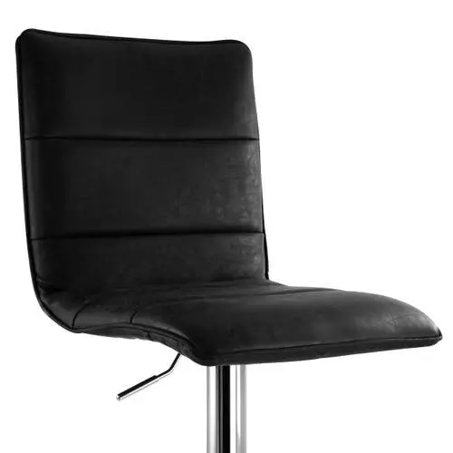 ELAMA 2 Piece Vintage Faux Leather Adjustable Bar Stool