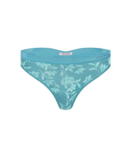 ADORE ME Ezra Thong Panties - Floral Blue