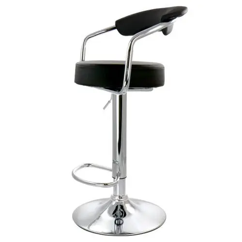 ELAMA 2 Piece Faux Leather Retro Adjustable Bar Stool