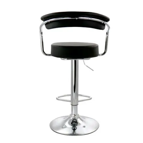 ELAMA 2 Piece Faux Leather Retro Adjustable Bar Stool