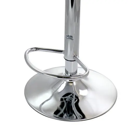 ELAMA 2 Piece Faux Leather Retro Adjustable Bar Stool