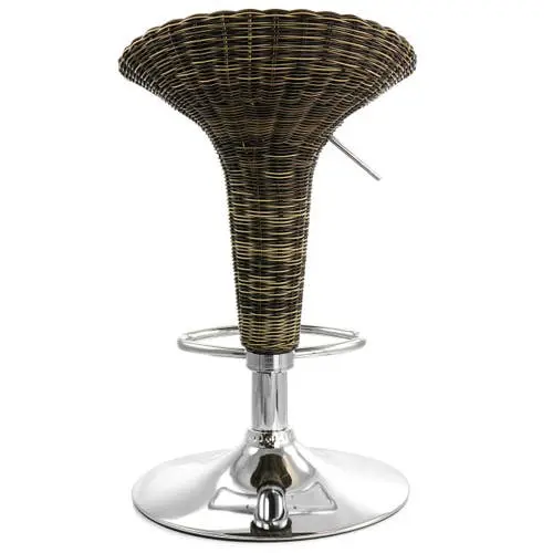 ELAMA 2 Piece Adjustable Saddle Seat Wicker Bar Sool