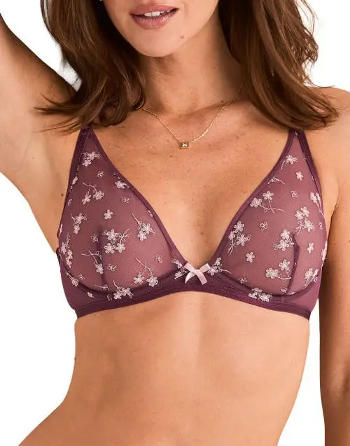 ADORE ME Clementin Unlined Plunge Bra - Dark Purple