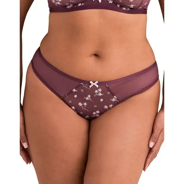 ADORE ME Clementin Brazilian Panties - Dark Purple