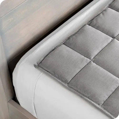 BARE HOME Minky Fleece Weighted Blanket - Light Grey