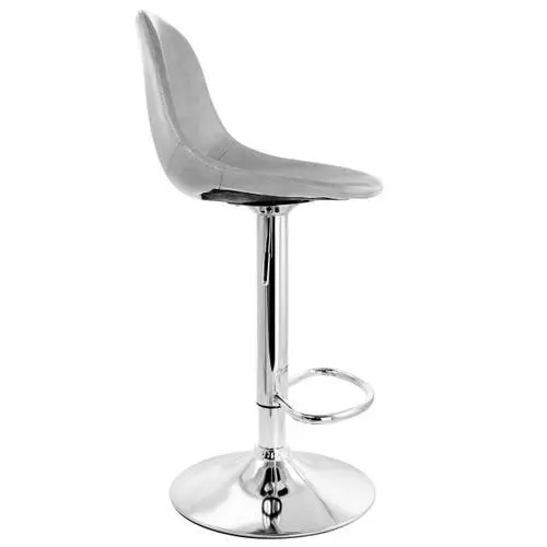 ELAMA 2 Piece Adjustable Distressed Faux Leather Bucket Bar Stools