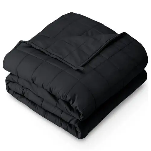 BARE HOME Cotton Weighted Blanket - Black