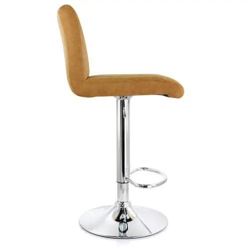 ELAMA 2 Piece Tufted Faux Leather Adjustable Bar Stool