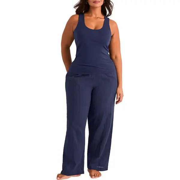 ADORE ME Kirsten Pajama Set - Dark Blue