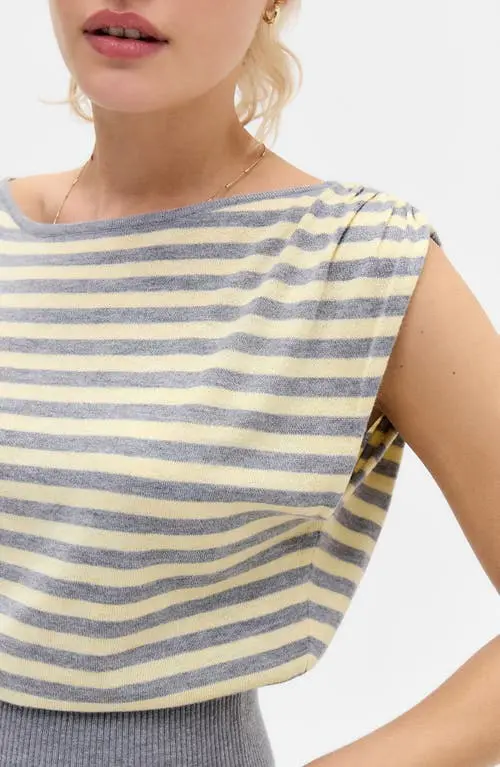 BDG URBAN OUTFITTERS Bailey Stripe Boat Neck Crop Top