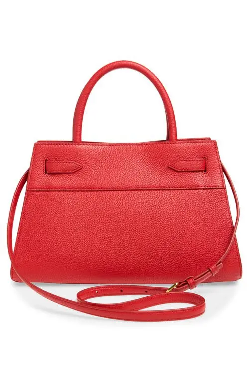 Veronica Beard Dash Leather Top Handle Bag - Red