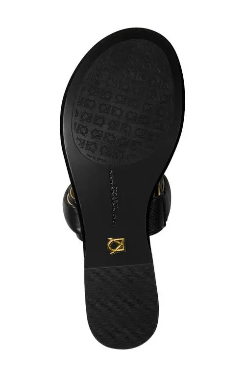 Donna Karan New York Faux Leather Flip Flop - Black