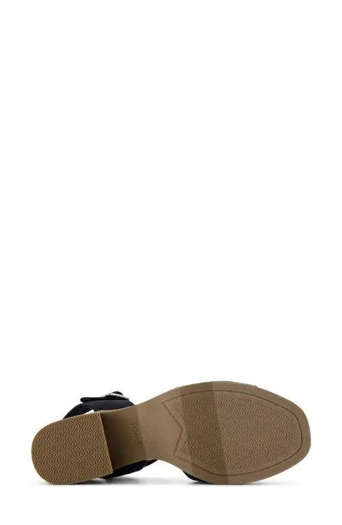 Toms Eloise Heeled Open Toe Sandal - Black