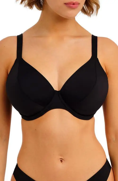 Freya Jewel Cover Underwire Bikini Top - Plain Black