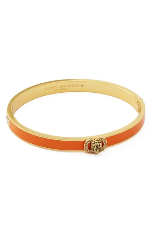 Kurt Geiger Chelsea Enamel Hinged Bangle - Orange