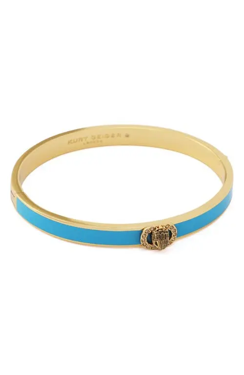 Kurt Geiger Chelsea Enamel Hinged Bangle - Turquoise