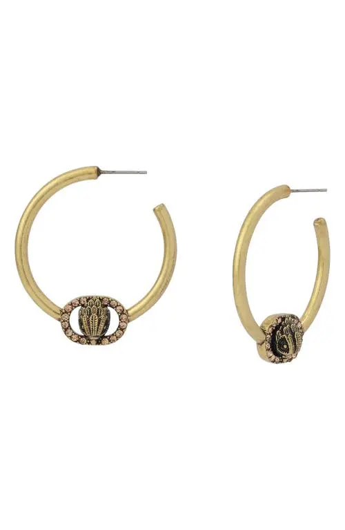 Kurt Geiger Medium Chelsea Hoop Earrings - Brass