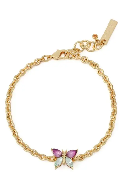 Kurt Geiger Butterfly Pendant Chain Bracelet - Gold