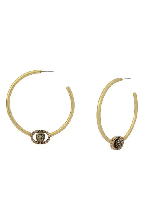 Kurt Geiger Large Chelsea Hoop Earrings - Brass