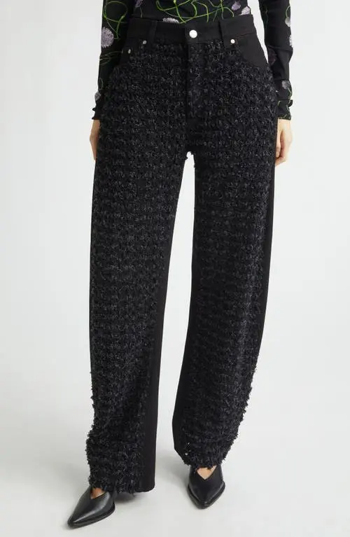 Stella McCartney Relaxed Laser Bouclé Barrel Leg Jeans