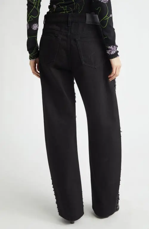 Stella McCartney Relaxed Laser Bouclé Barrel Leg Jeans