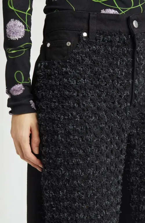 Stella McCartney Relaxed Laser Bouclé Barrel Leg Jeans