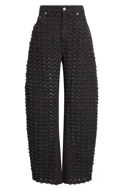 Stella McCartney Relaxed Laser Bouclé Barrel Leg Jeans